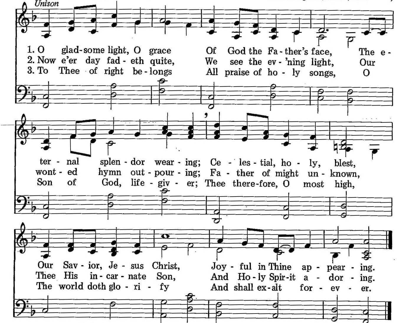 054 – O Gladsome Light - SDA Hymnal